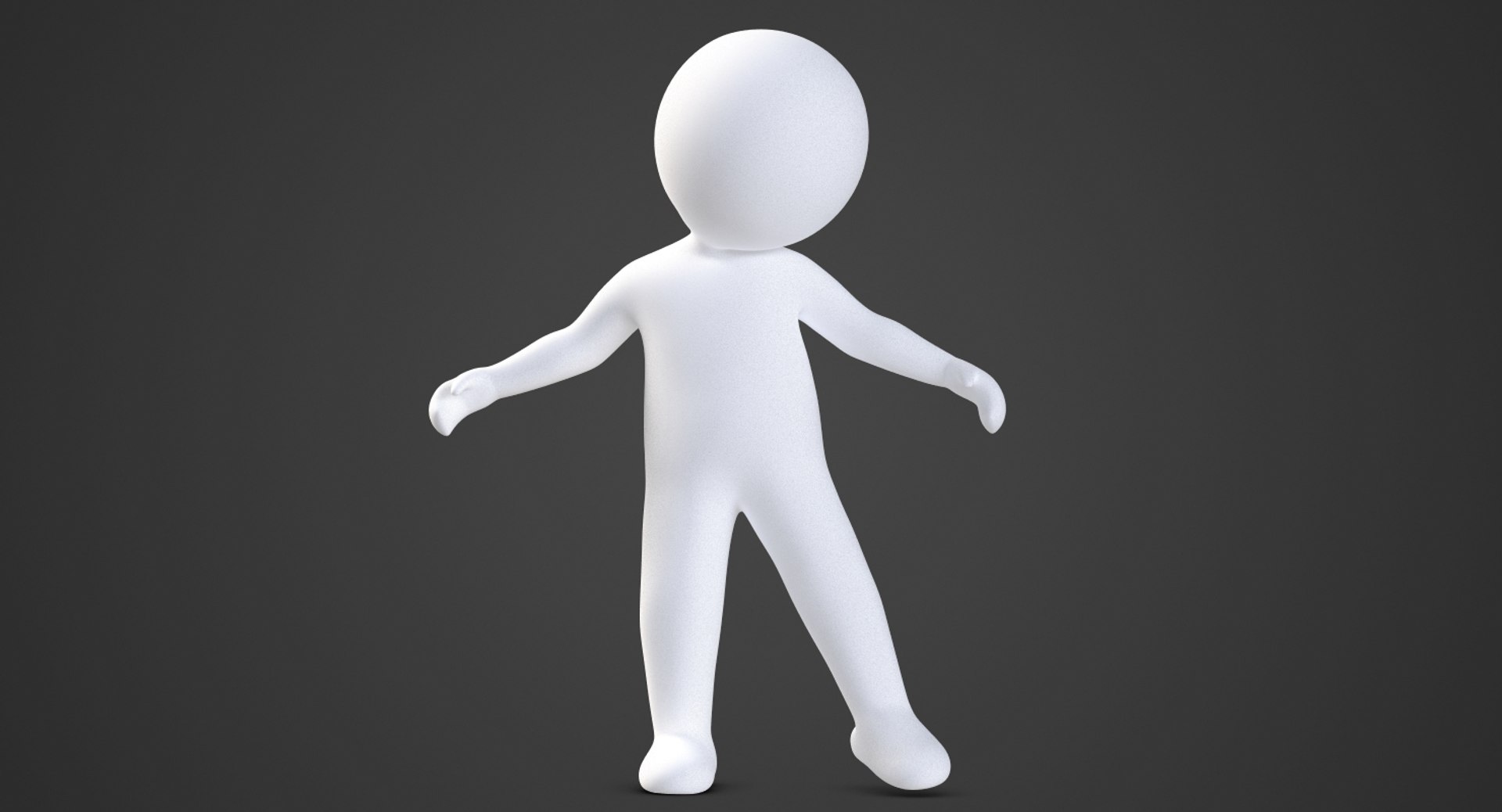 3ds max stickman character rigged biped