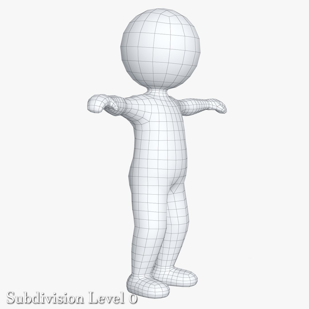 3ds Max Stickman Character Rigged Biped