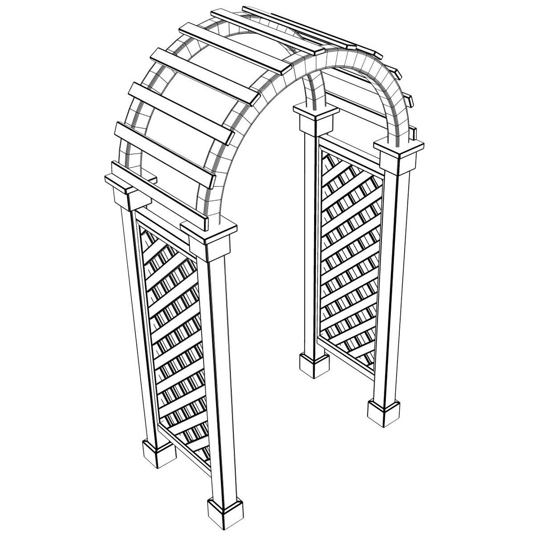 Arbor Trellis 3D - TurboSquid 1301096
