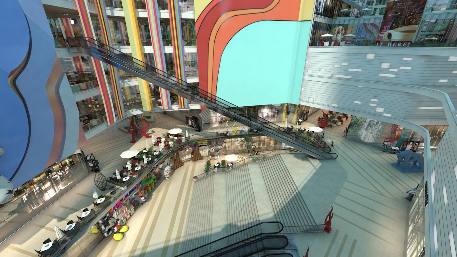 3D Shopping Mall model - TurboSquid 2060043