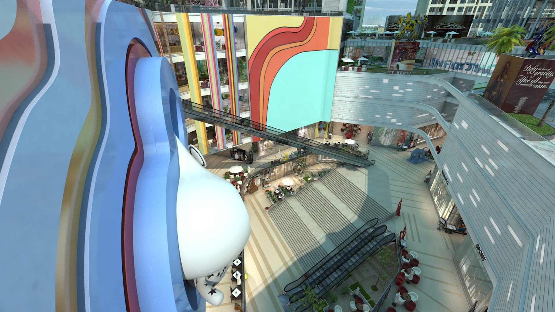 3D Shopping Mall model - TurboSquid 2060043