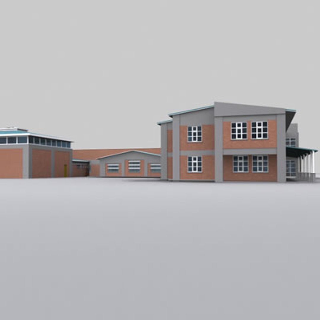 School Building 3d Model