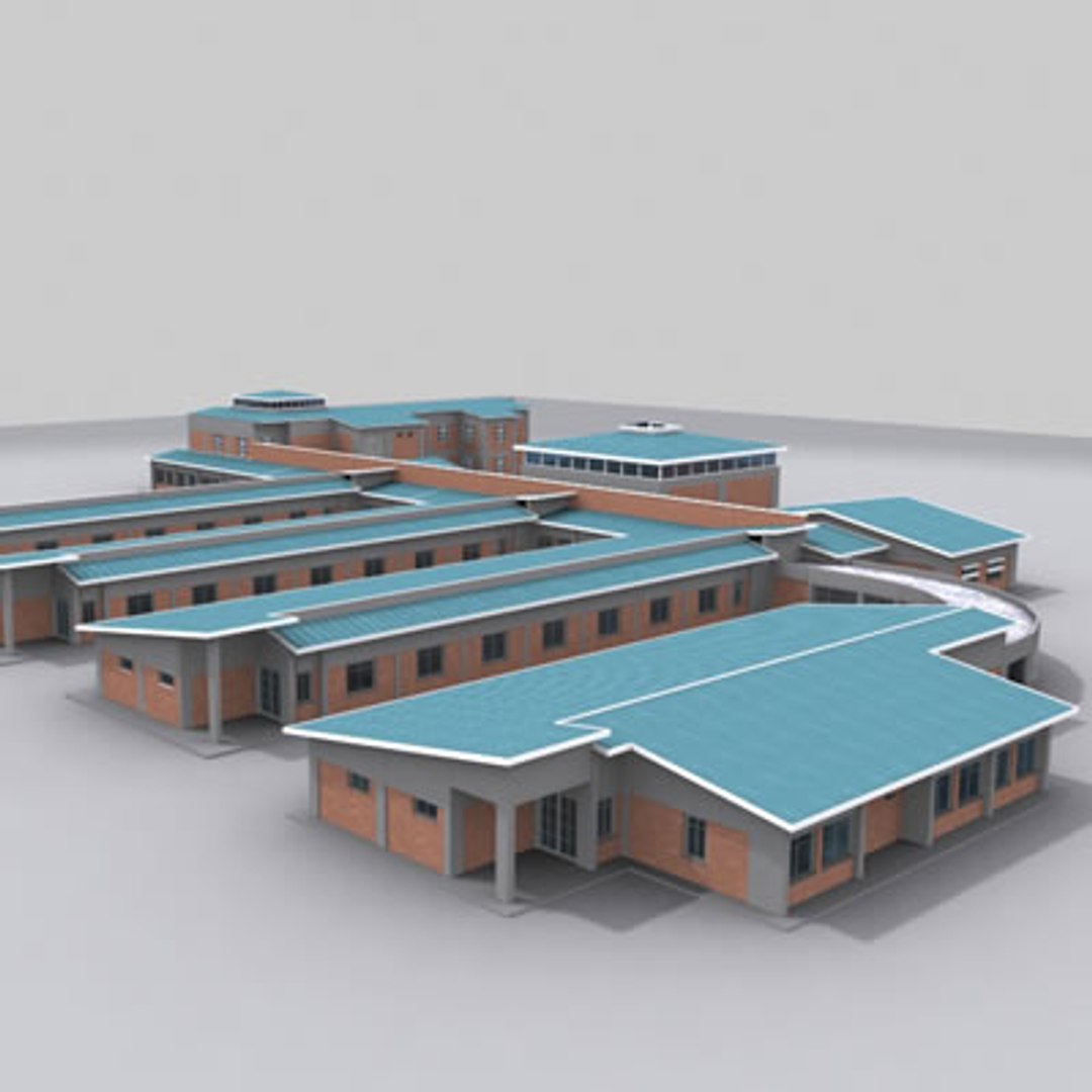 School Building 3d Model