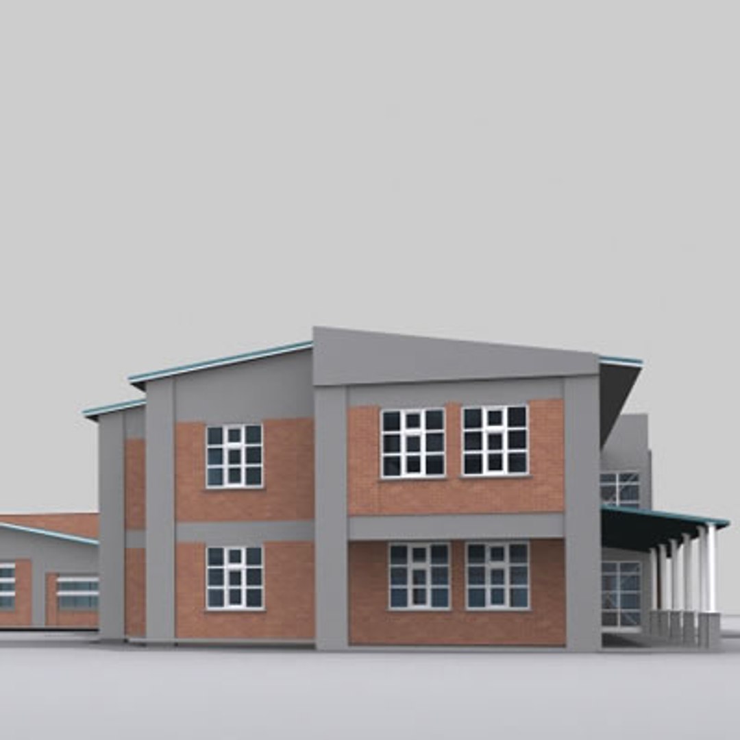 school building 3d model