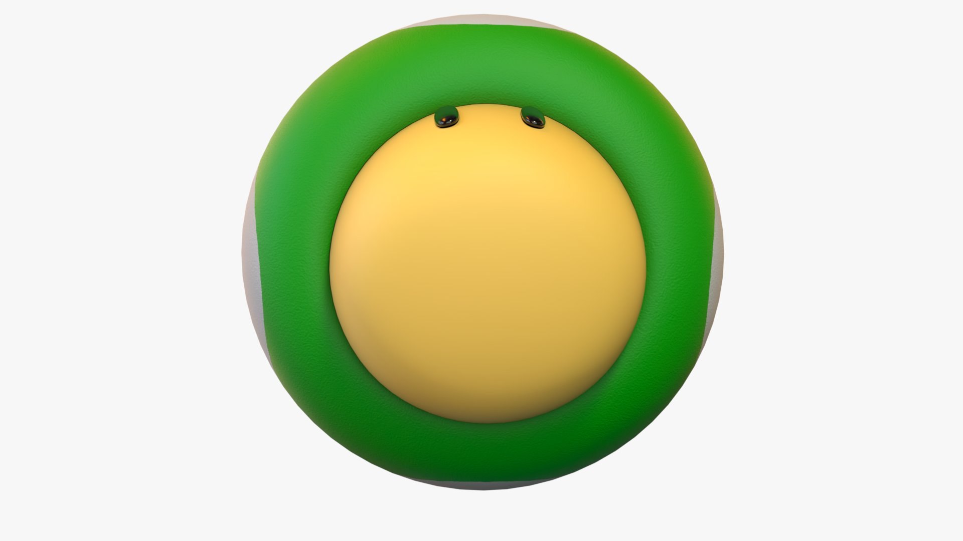 3D Super Mario Green Mushroom Model - TurboSquid 2408219