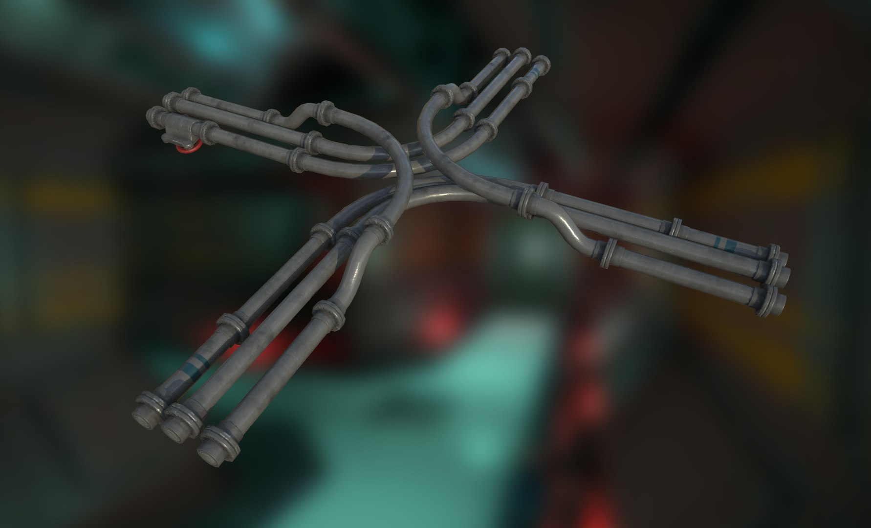 modular pipes - ready 3d model