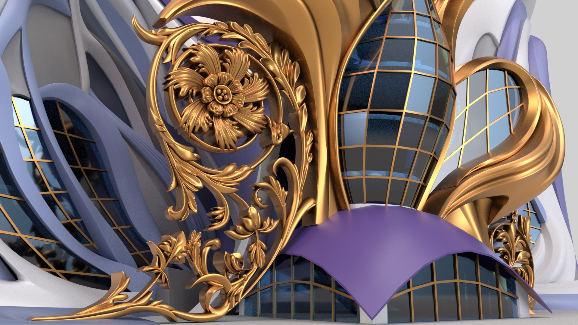 3D Metaverse Shopping Mall Building X6 Concept - TurboSquid 2032002