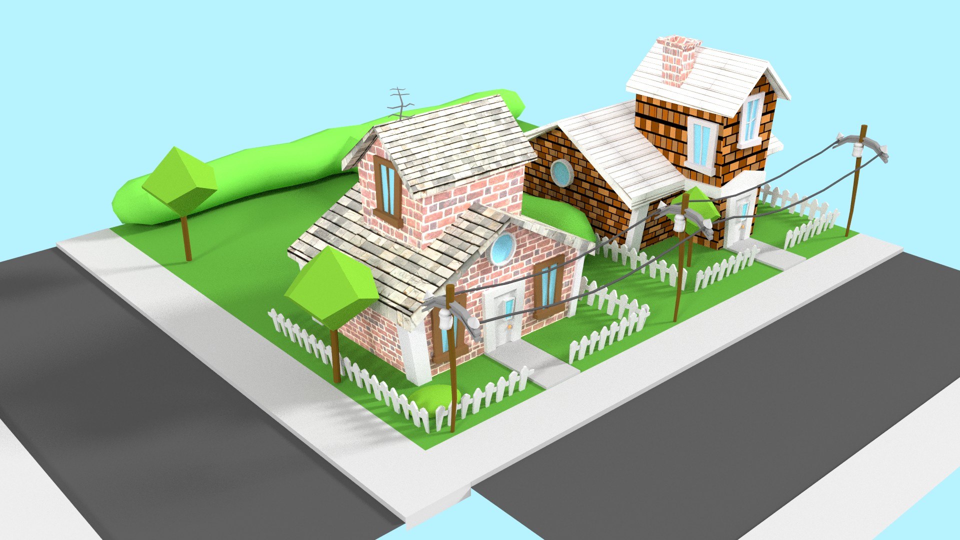 House Cartoon 3d Model