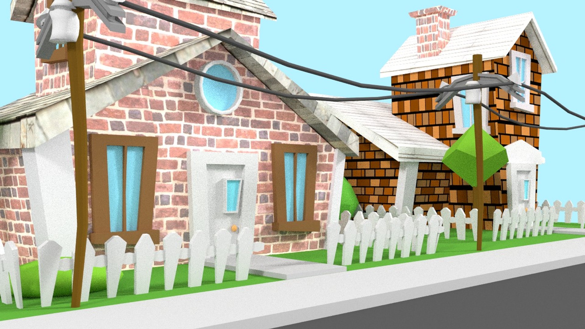 House Cartoon 3d Model