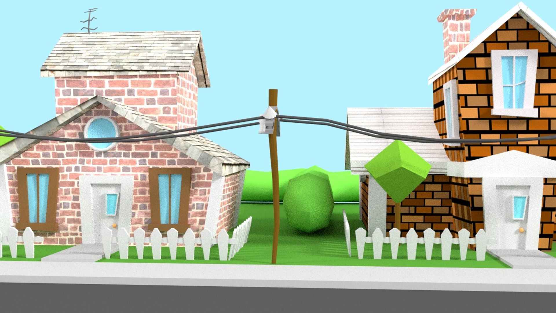 House Cartoon 3d Model