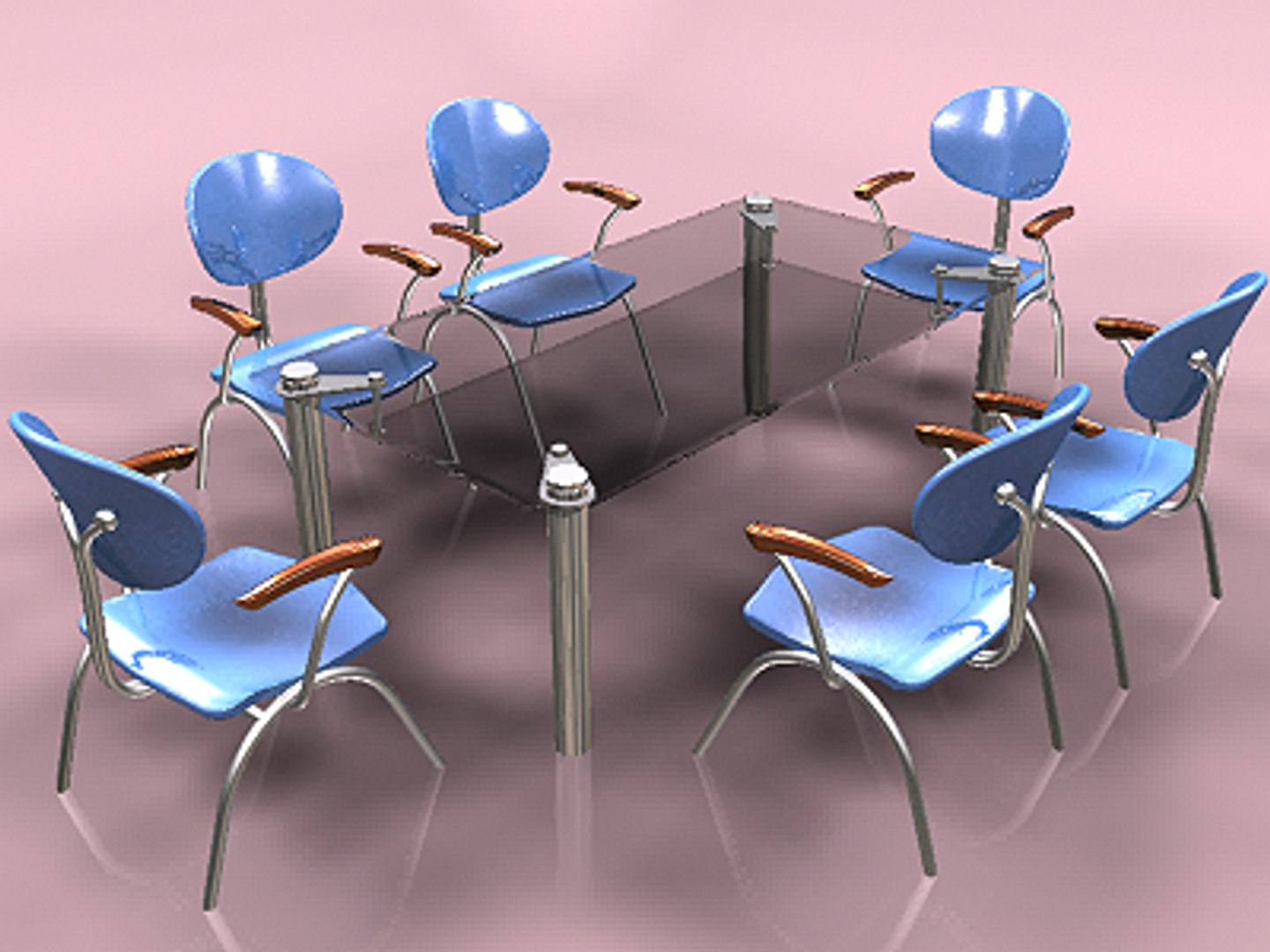 table chairs 3d model