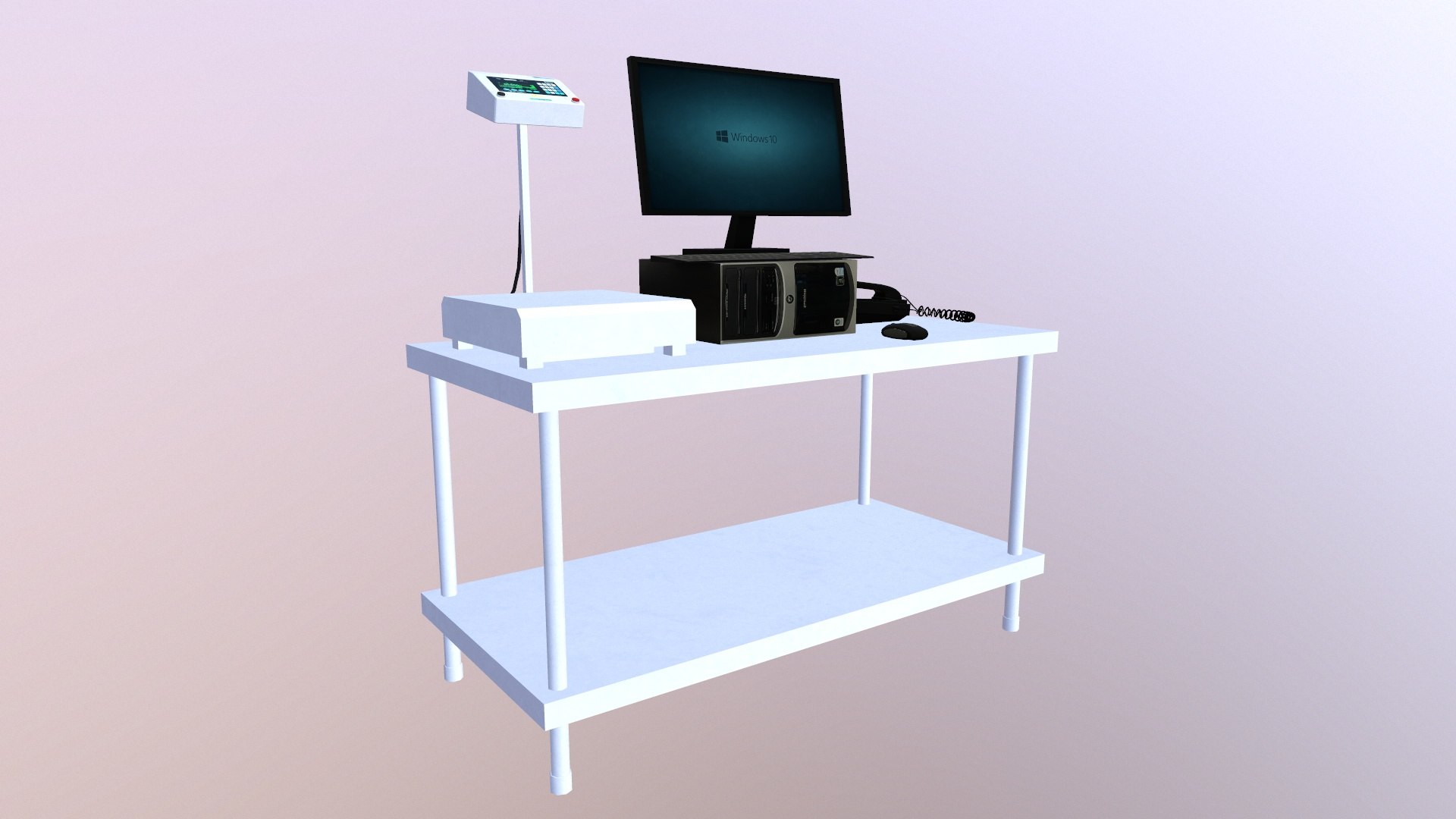 Industry Computer Table 3D Model - TurboSquid 2323107