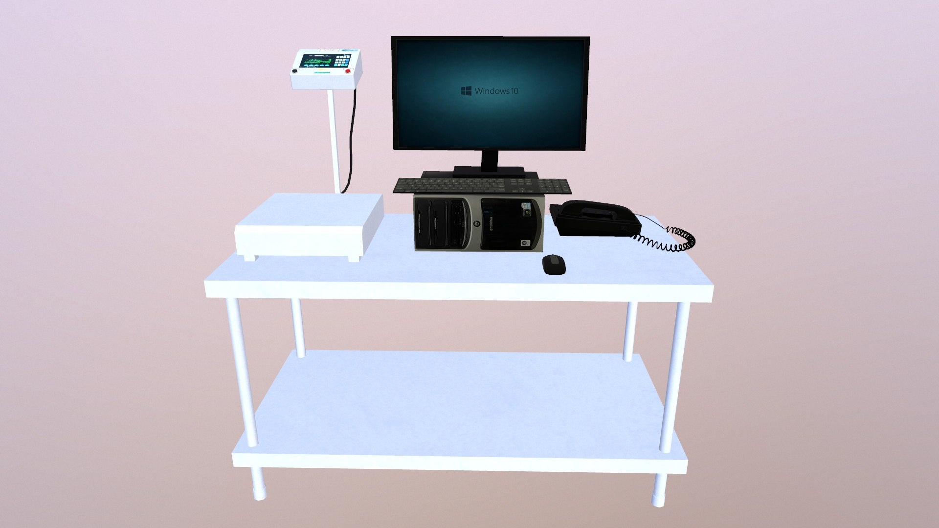 Industry Computer Table 3D Model - TurboSquid 2323107