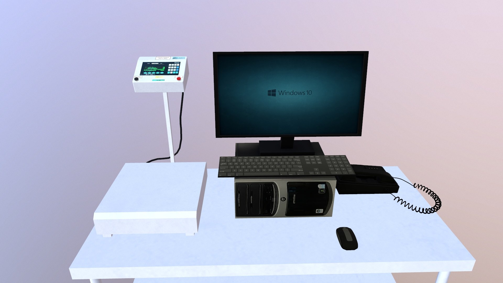 Industry Computer Table 3D Model - TurboSquid 2323107