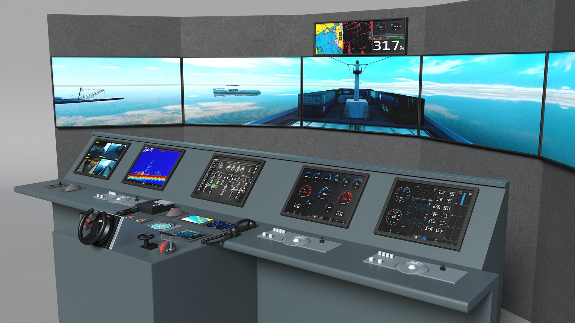 Ship Control System Simulator With Screen 3D Model - TurboSquid 2161942