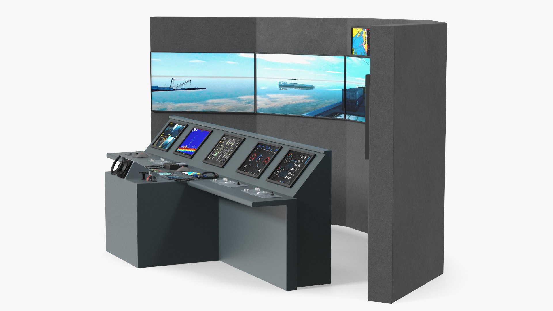 Ship Control System Simulator With Screen 3D Model - TurboSquid 2161942