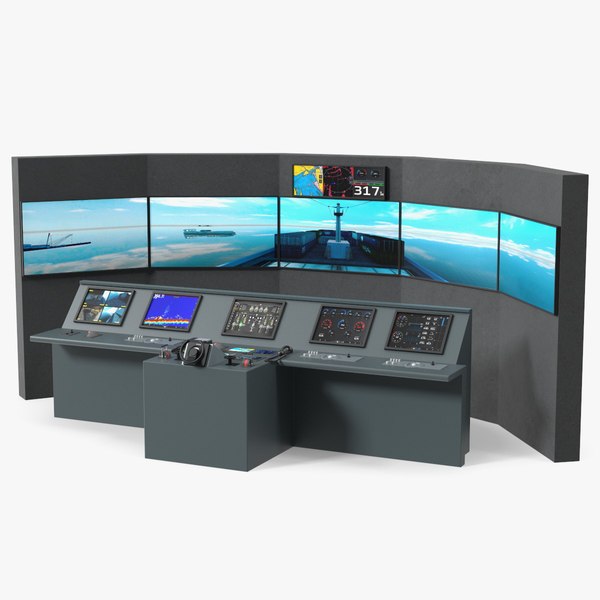 modelo 3d Simulador del sistema de control de barcos con pantalla ...