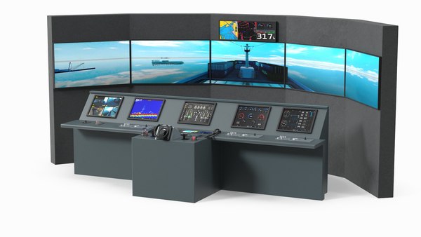 modelo 3d Simulador del sistema de control de barcos con pantalla ...