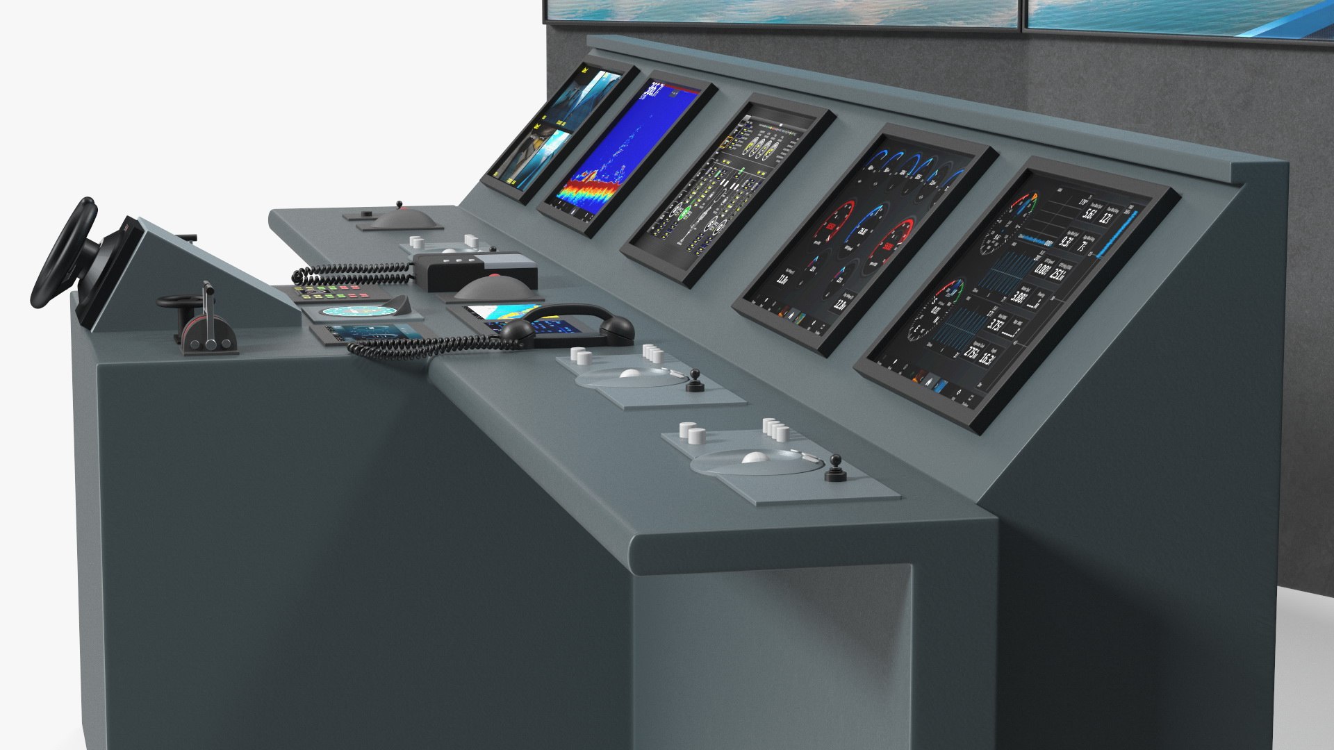 Ship Control System Simulator With Screen 3D Model - TurboSquid 2161942