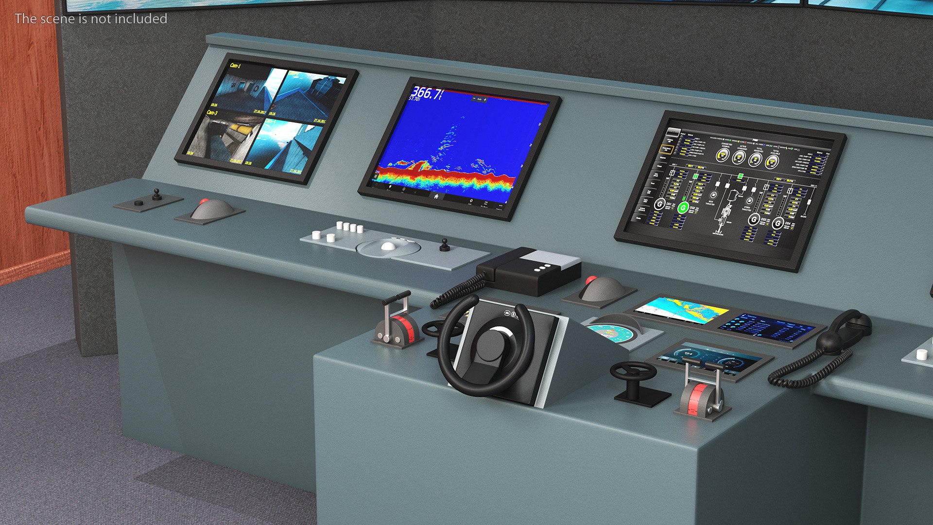 Ship Control System Simulator With Screen 3D Model - TurboSquid 2161942