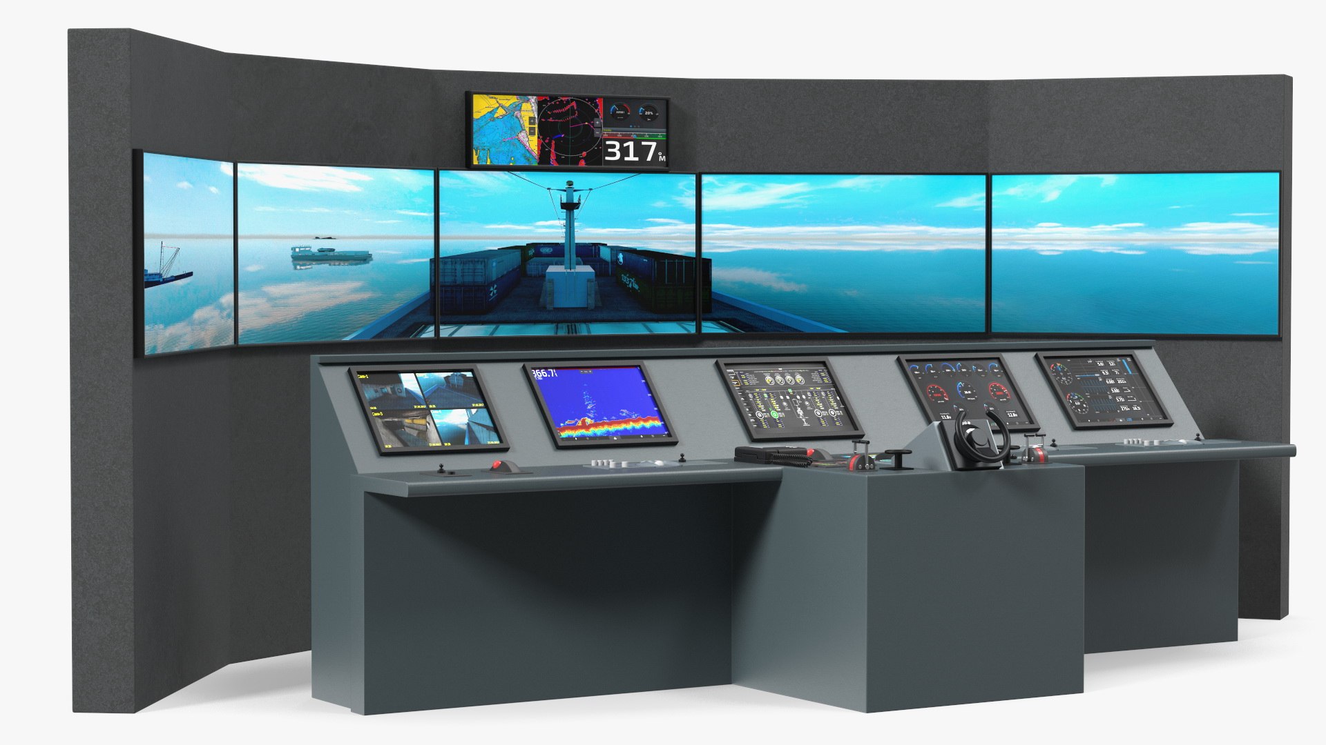 Ship Control System Simulator With Screen 3D Model - TurboSquid 2161942
