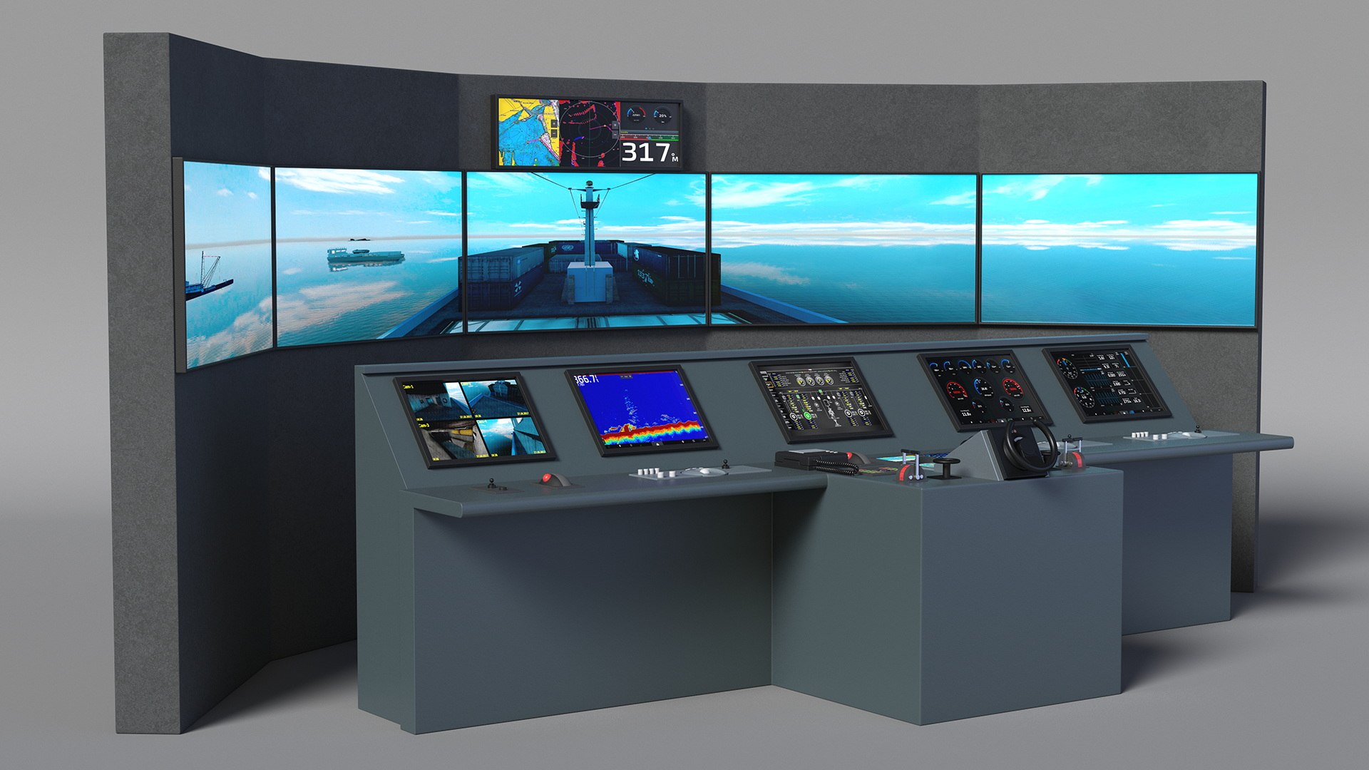Ship Control System Simulator With Screen 3D Model - TurboSquid 2161942