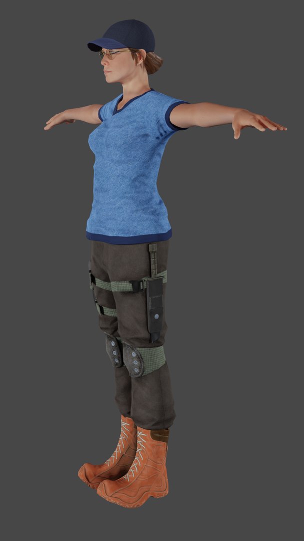 Girl Agent Ready Games 3D Model - TurboSquid 1599436