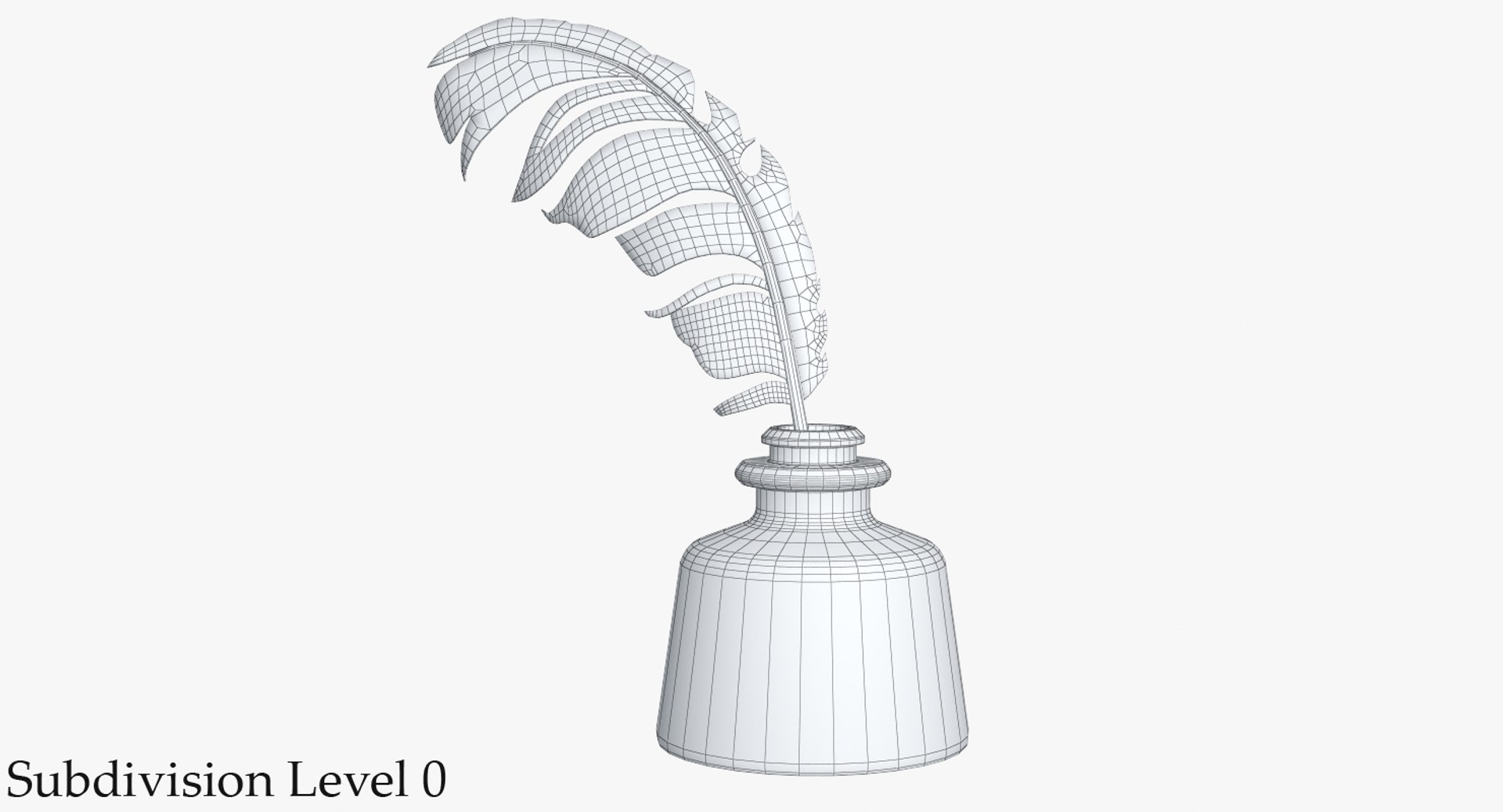 3D model inkwell quill - TurboSquid 1274949
