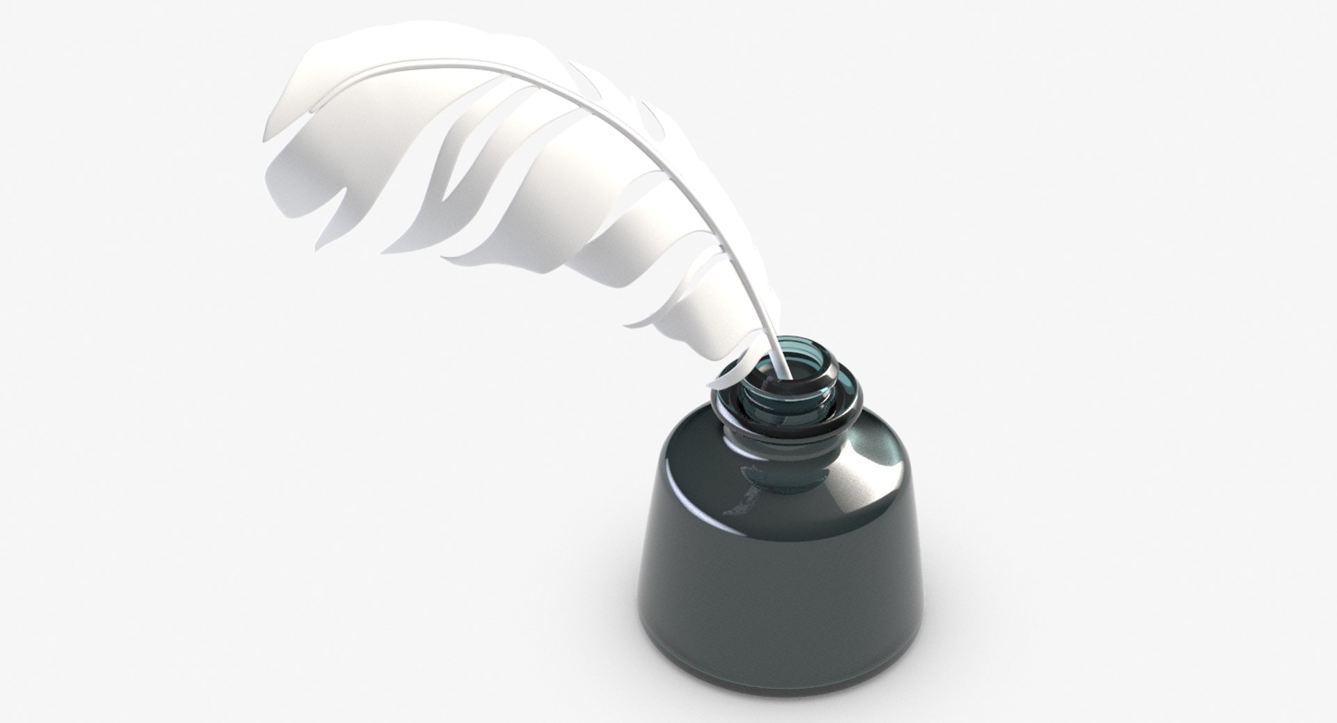 3D model inkwell quill - TurboSquid 1274949