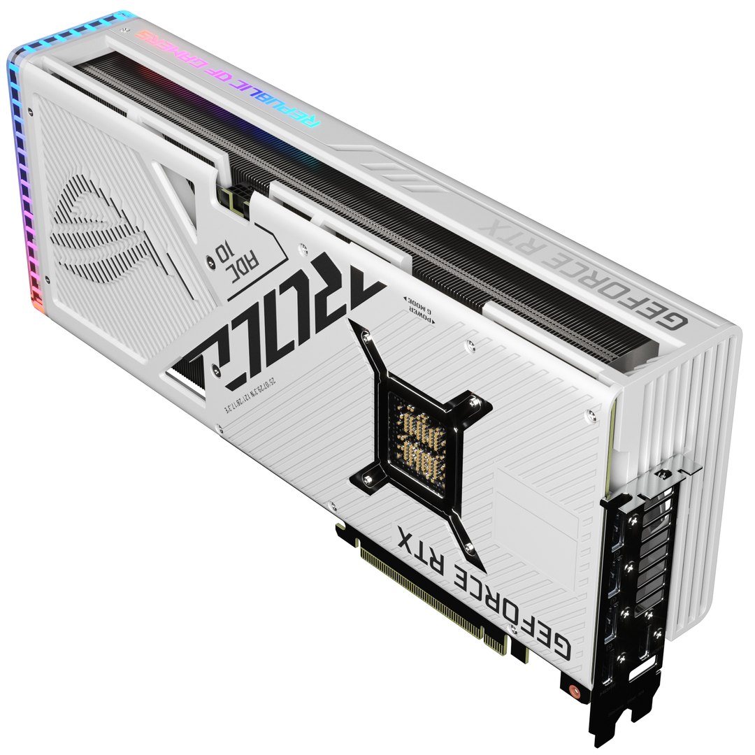 3D Model Asus ROG Strix 4090 White - TurboSquid 2003029