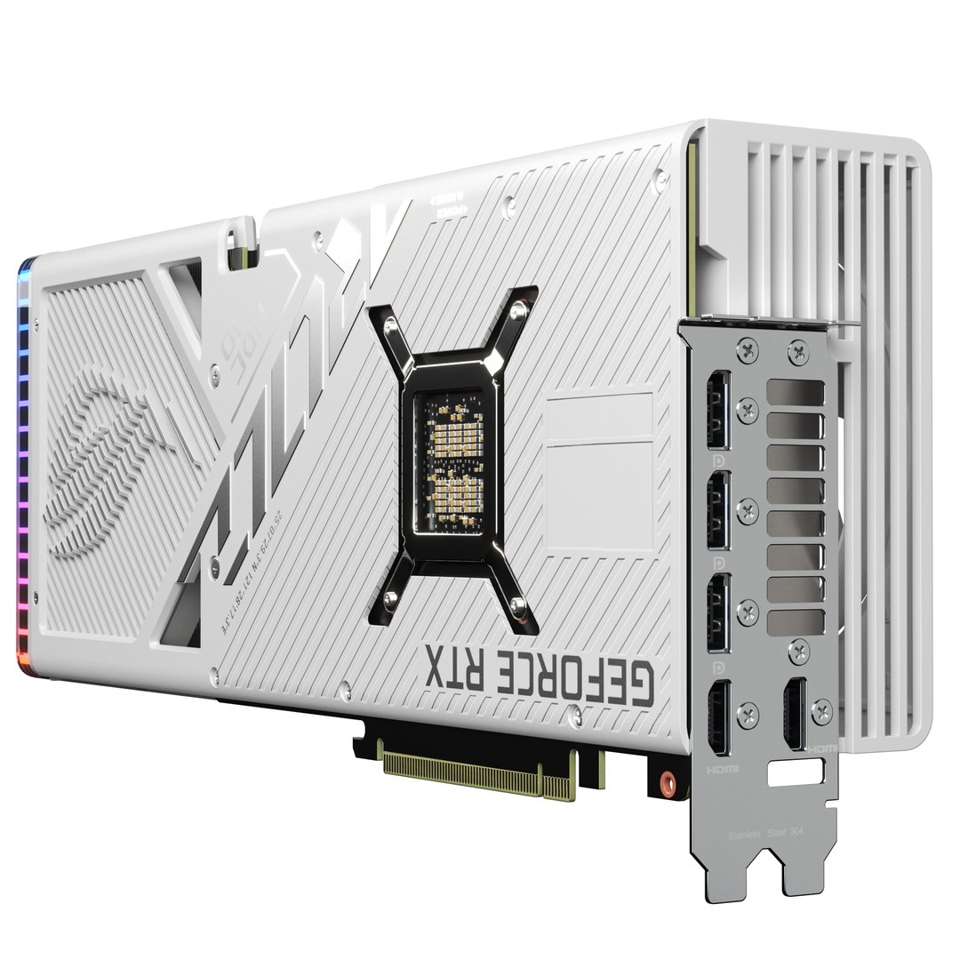 3D Model Asus ROG Strix 4090 White - TurboSquid 2003029