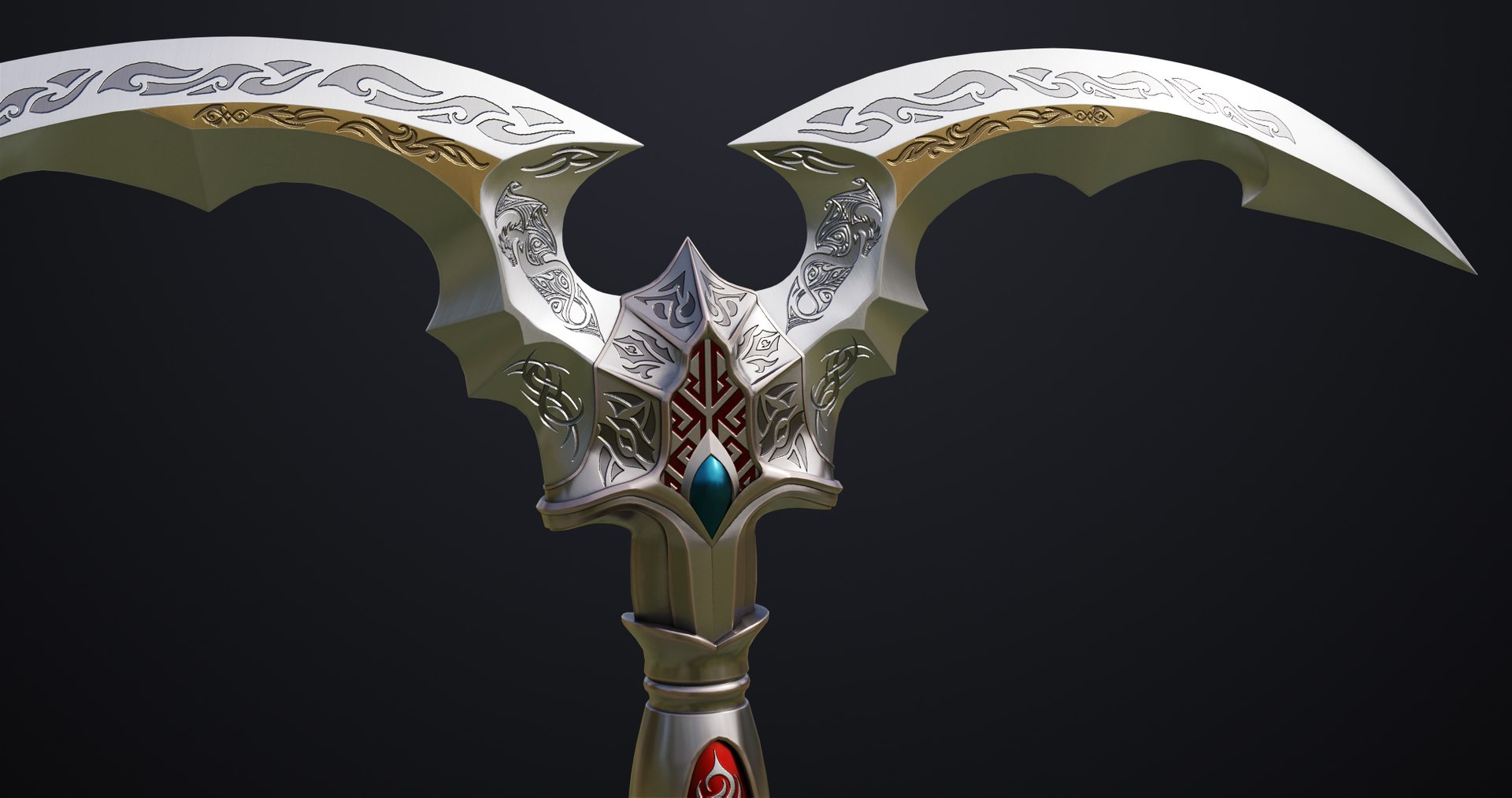 3D Battle Axe 05 All PBR Unity UE Textures Included model - TurboSquid ...