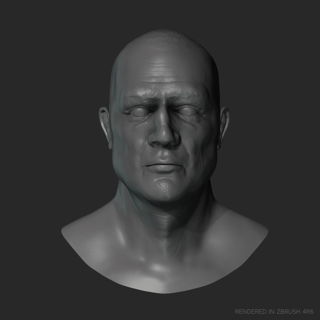 Fighter - Male Head Obj