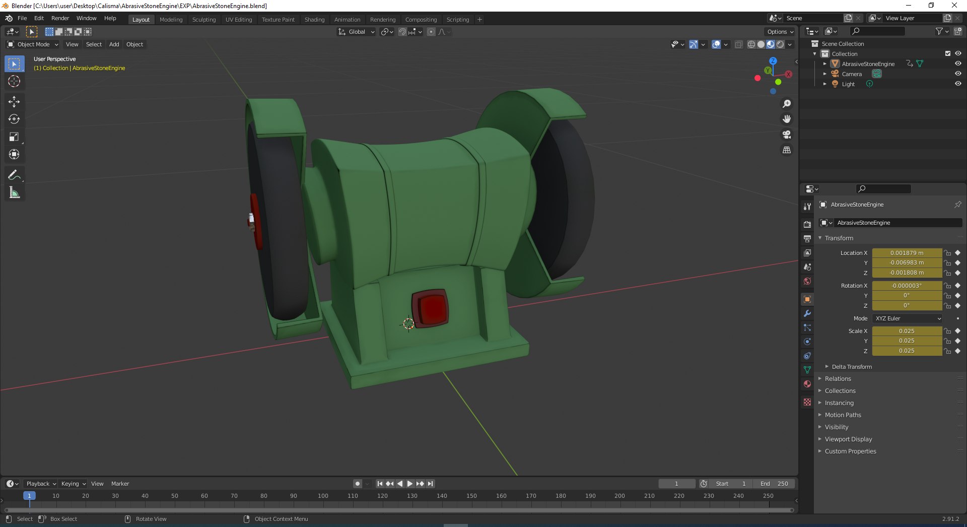 Cartoon Abrasive Stone Engine model - TurboSquid 1774024