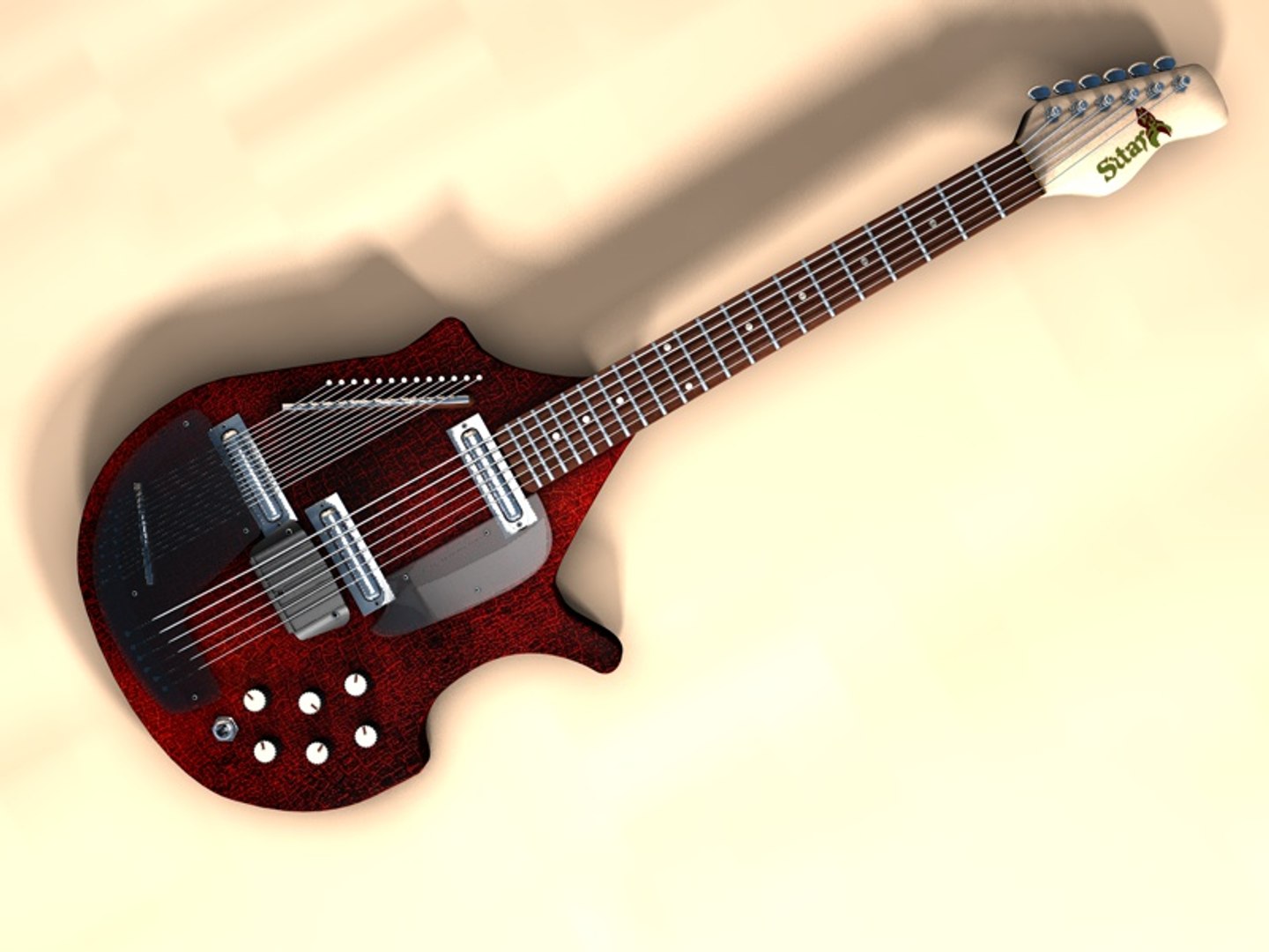 3d Model Electic Sitar