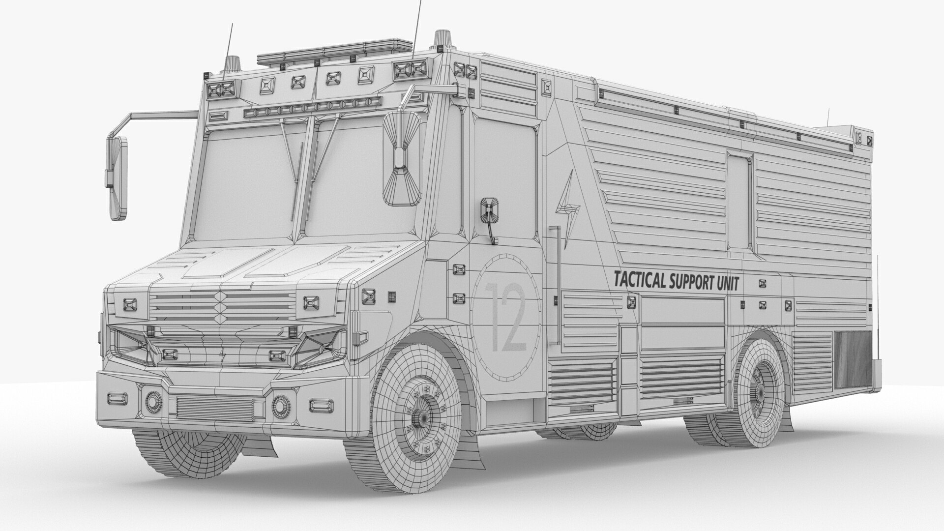 3D Tactical Support Van Unit - TurboSquid 1832111