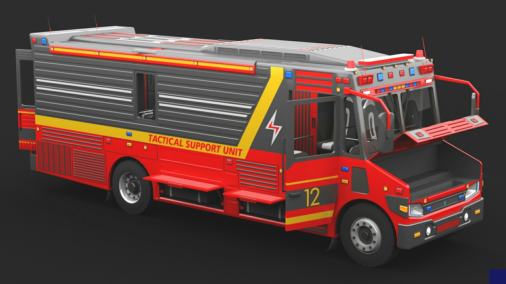 3D Tactical Support Van Unit - TurboSquid 1832111