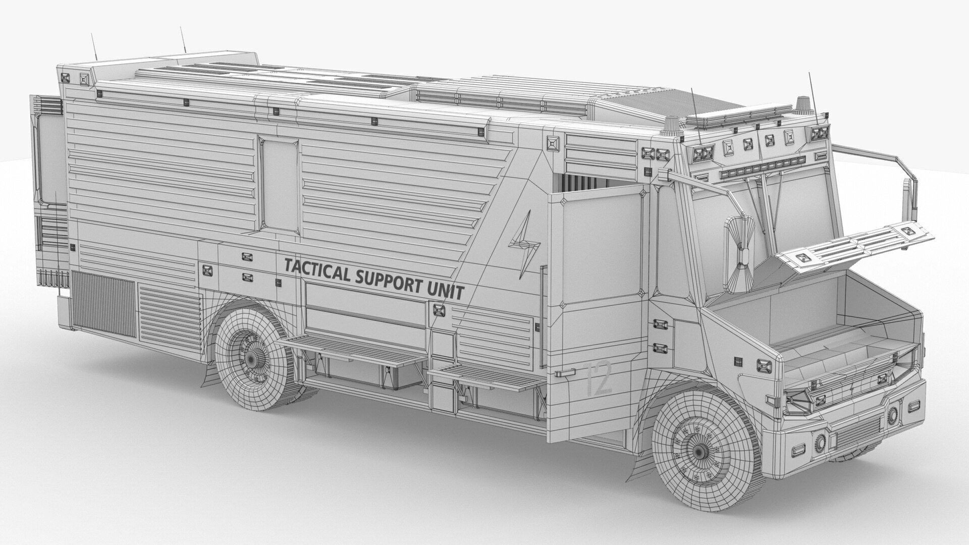 3D Tactical Support Van Unit - TurboSquid 1832111