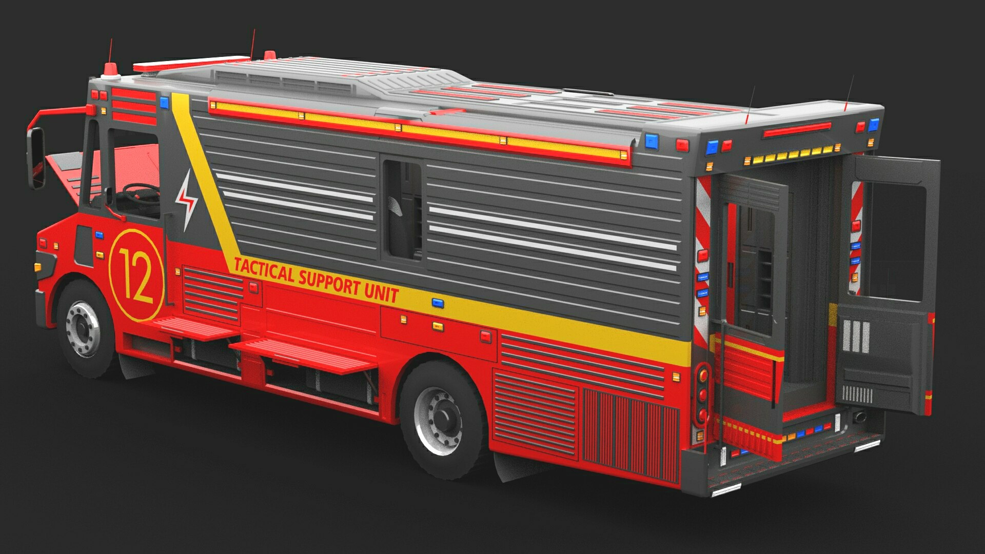 3D Tactical Support Van Unit - TurboSquid 1832111