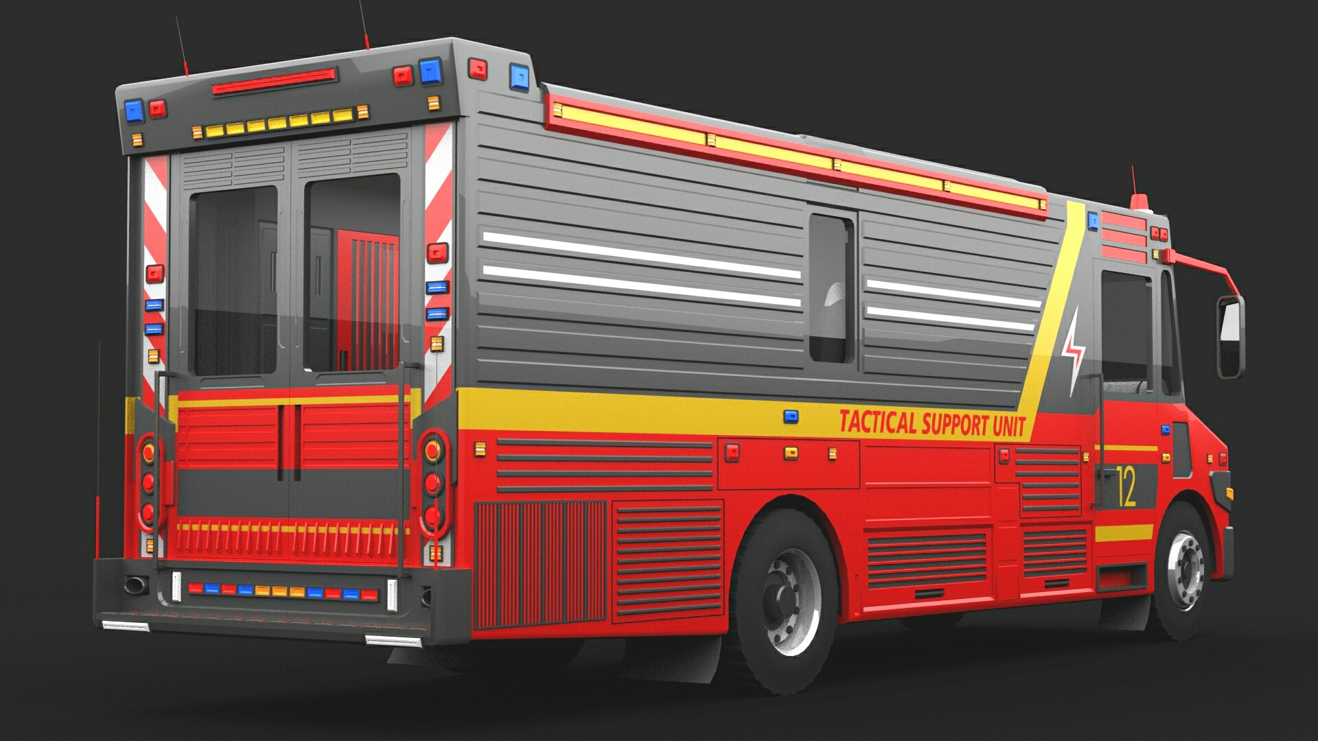 3D Tactical Support Van Unit - TurboSquid 1832111