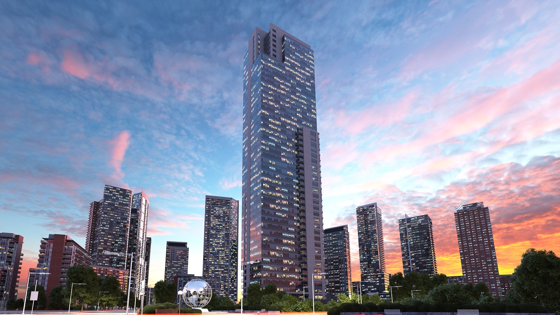 Kilbourn Tower Buildings Pbr 3D - TurboSquid 1444401