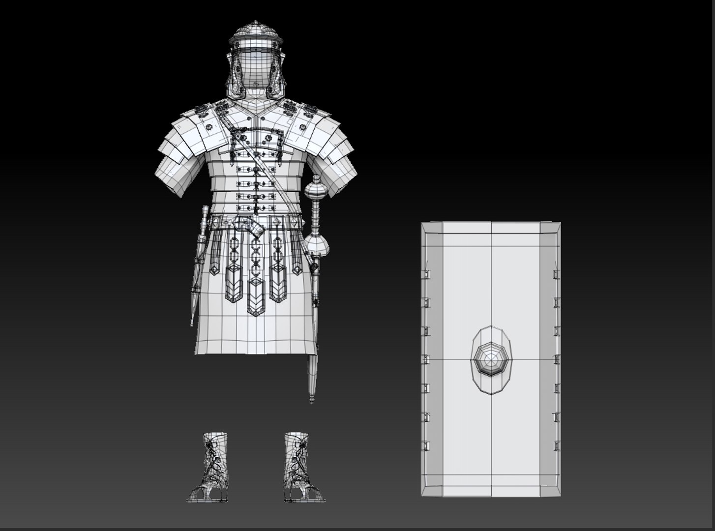 3d Model Roman Armor