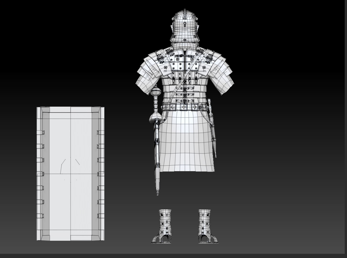 3d Model Roman Armor