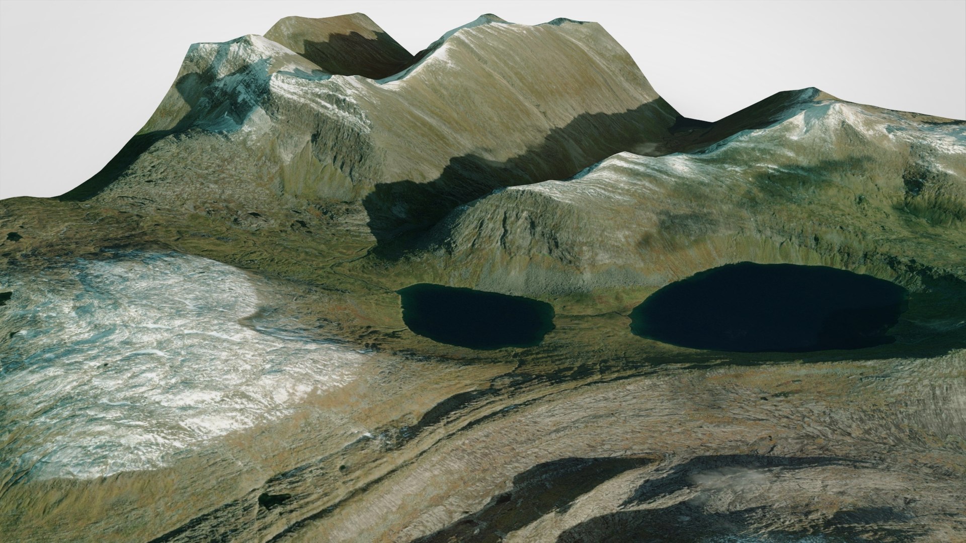 Mountain Landscape Skoganvarre Nedre Kuvatnan Musken Norway Model ...