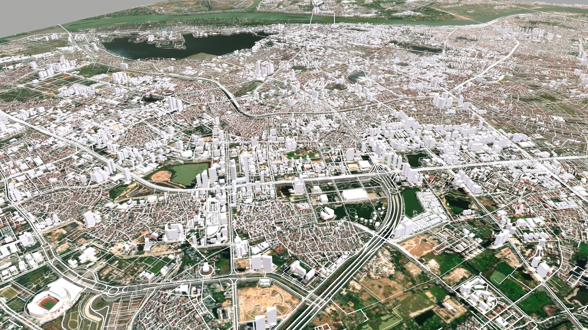 Cityscape Hanoi Vietnam 3D Model - TurboSquid 2069088