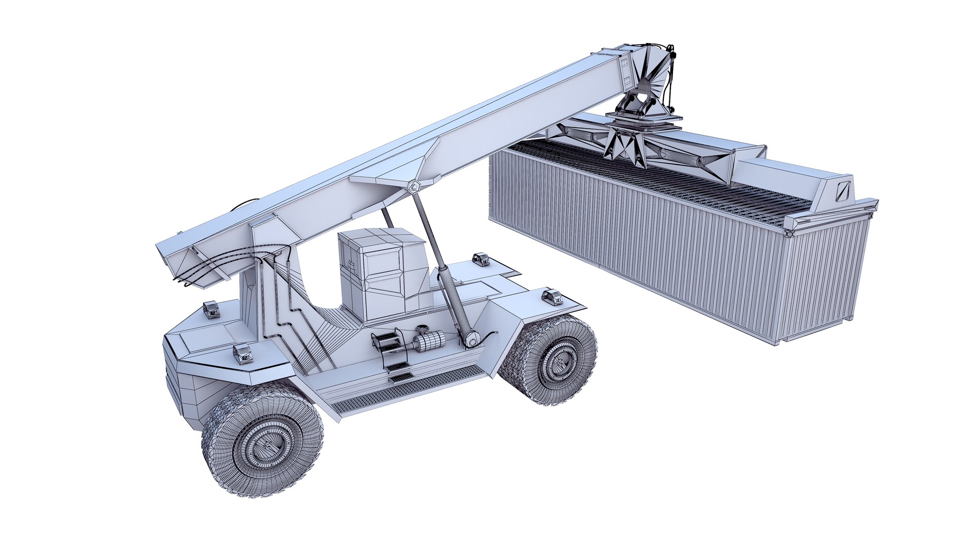 3D Reach Stacker And Container - TurboSquid 1719049