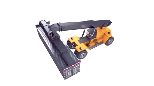 3D Reach Stacker and Container - TurboSquid 1719049
