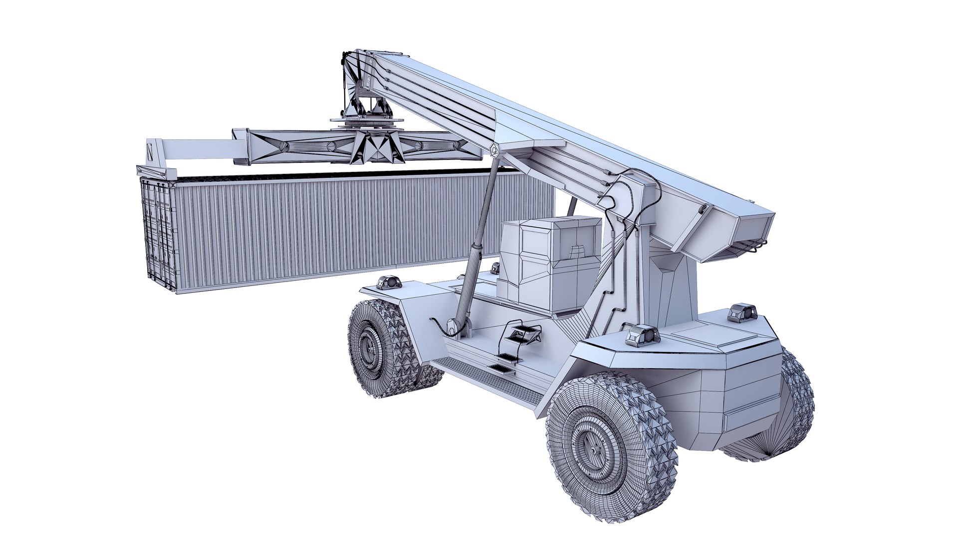 3D Reach Stacker And Container - TurboSquid 1719049