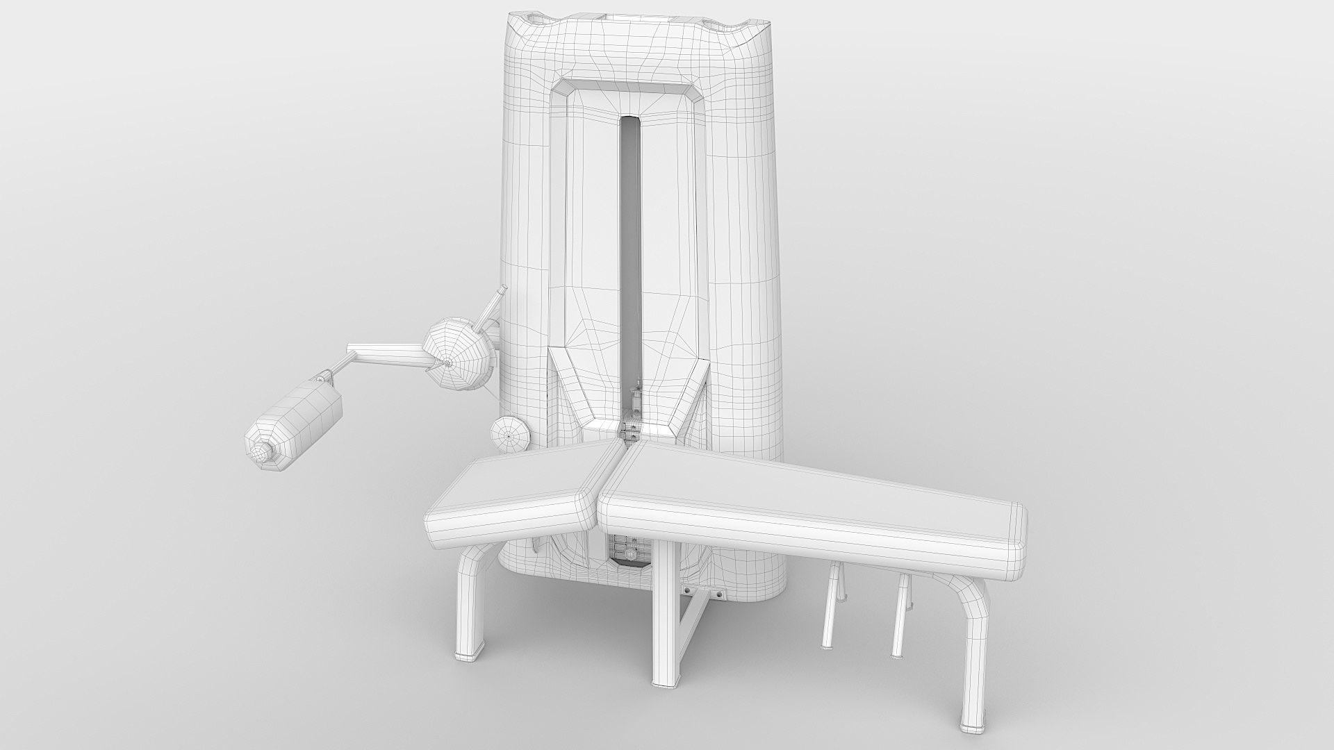 3D Generic Prone Leg Curl Gym Machine - TurboSquid 2136033