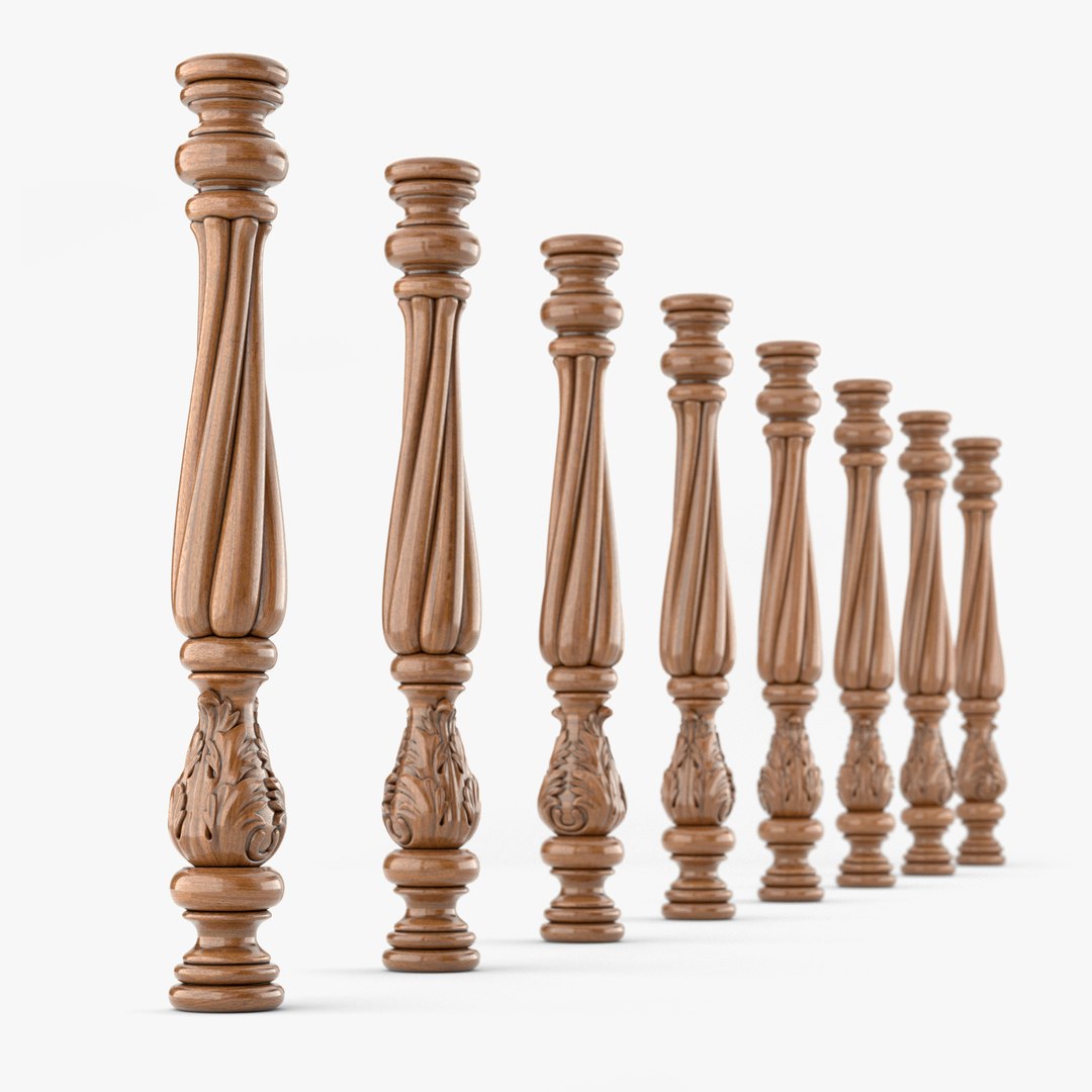 3D Decorative Baluster B001 Model - TurboSquid 1596867